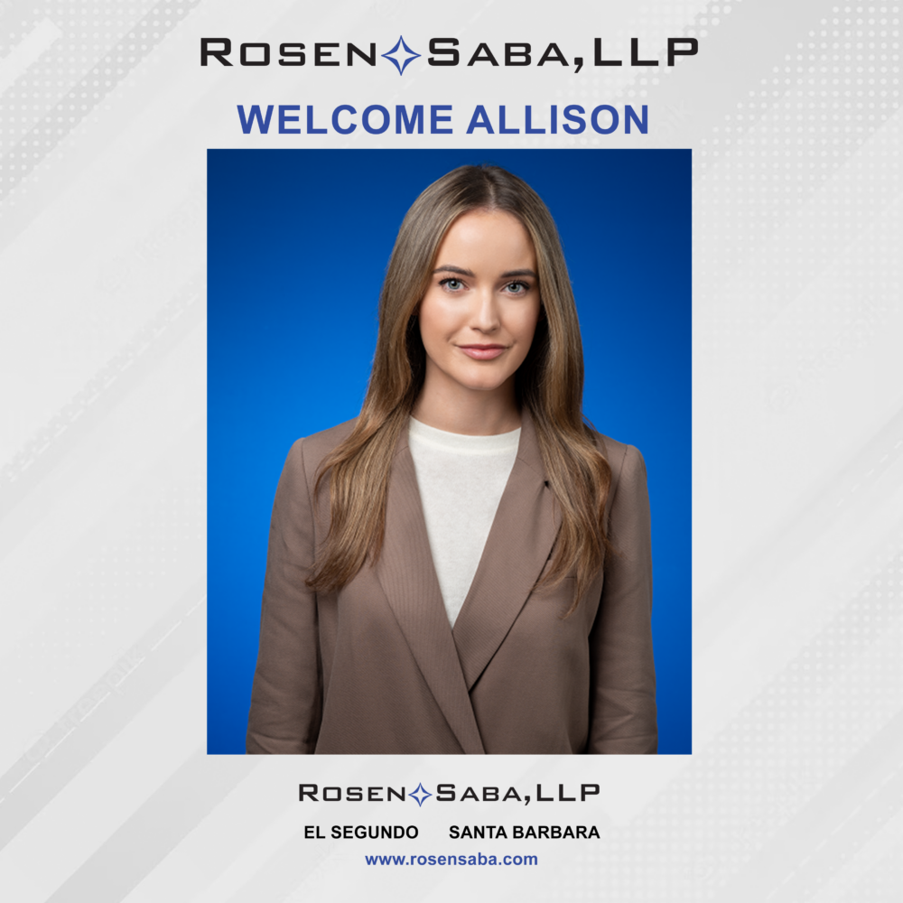 Rosen Saba is Pleased to Welcome Allison Owens To The Firm | Rosen Saba ...