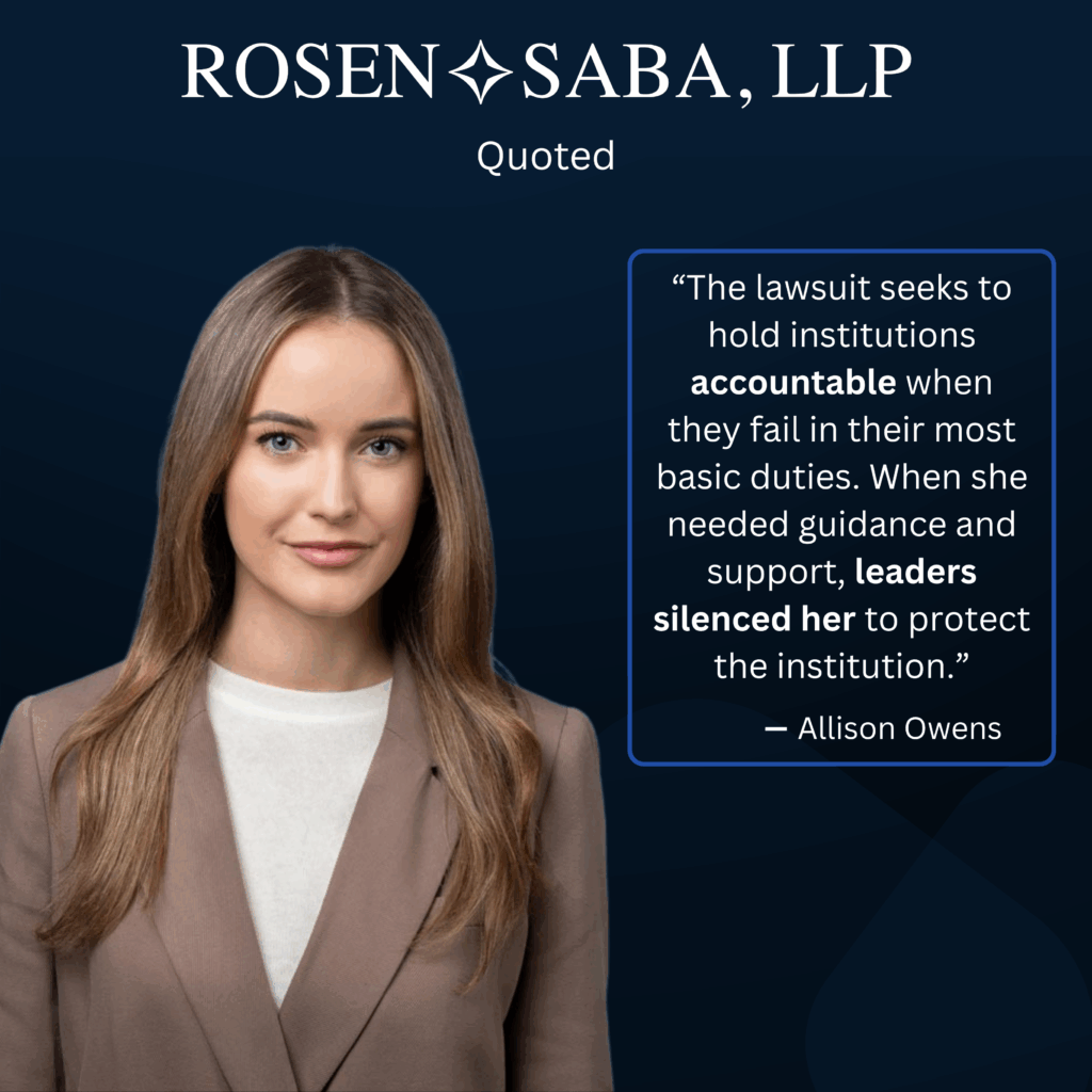 Rosen Saba, LLP Attorney Allison Owens Quoted in Press “Jane Doe” VS ...